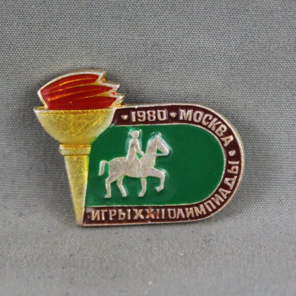 Accessories | Vintage Olympic Event Pin Equestrian Moscow 198 Stamped ...
